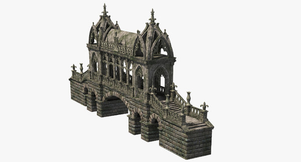 Gothic bridge 3D model - TurboSquid 1185373