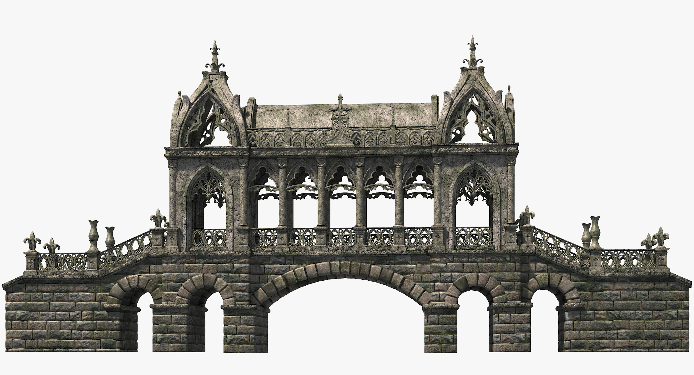 Gothic bridge 3D model - TurboSquid 1185373