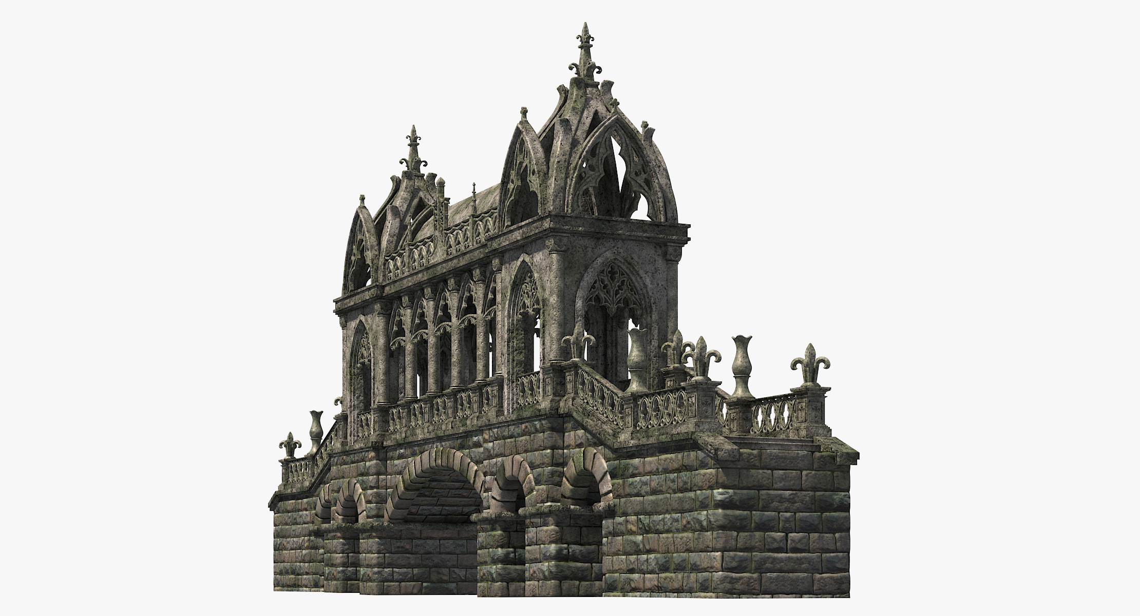 Gothic bridge 3D model - TurboSquid 1185373