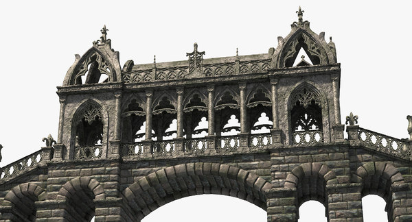 Gothic bridge 3D model - TurboSquid 1185373