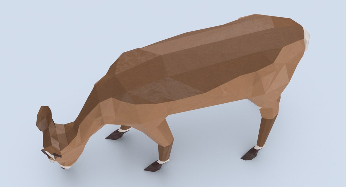 Doe---eating 3D - TurboSquid 1185573