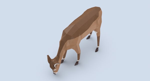 Doe---eating 3D - TurboSquid 1185573