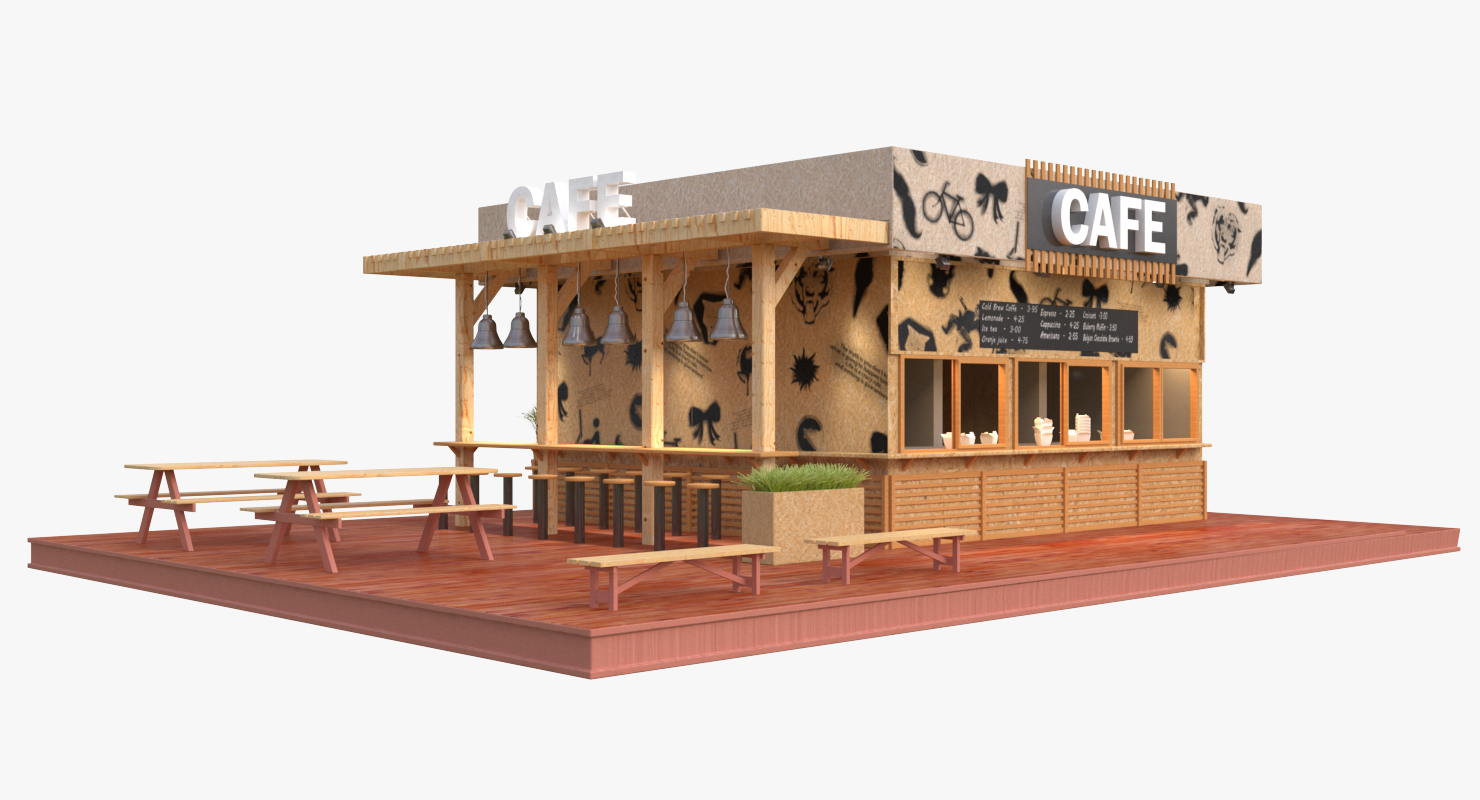 Outdoor cafe 3D - TurboSquid 1185629