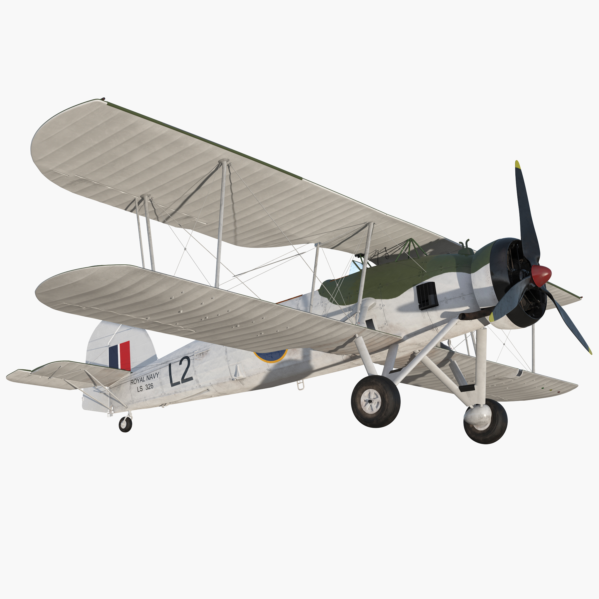Biplane torpedo bomber fairey 3D - TurboSquid 1185824