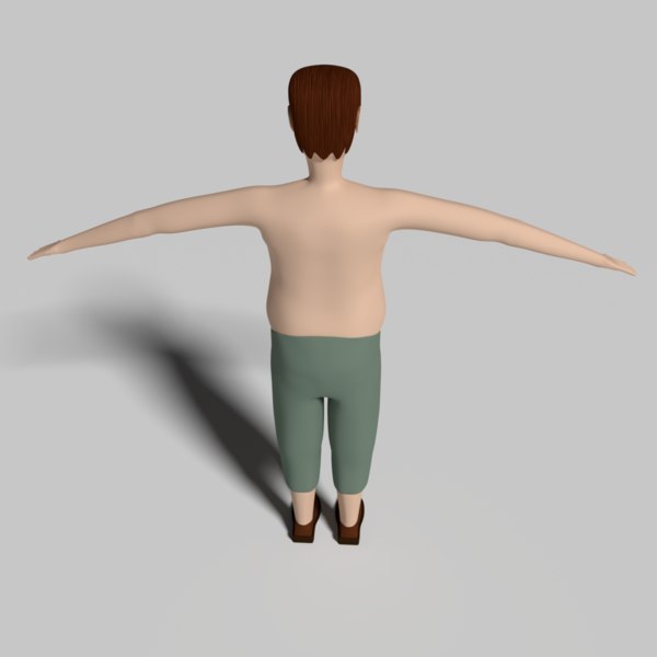 3D man fat human model - TurboSquid 1185948