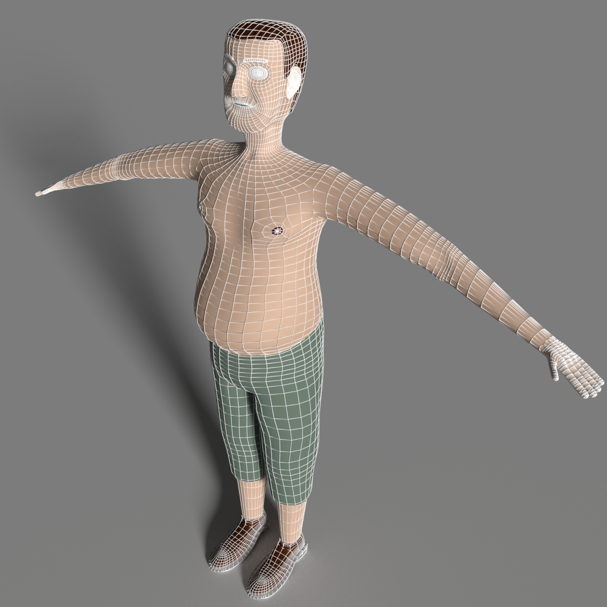 3D man fat human model - TurboSquid 1185948