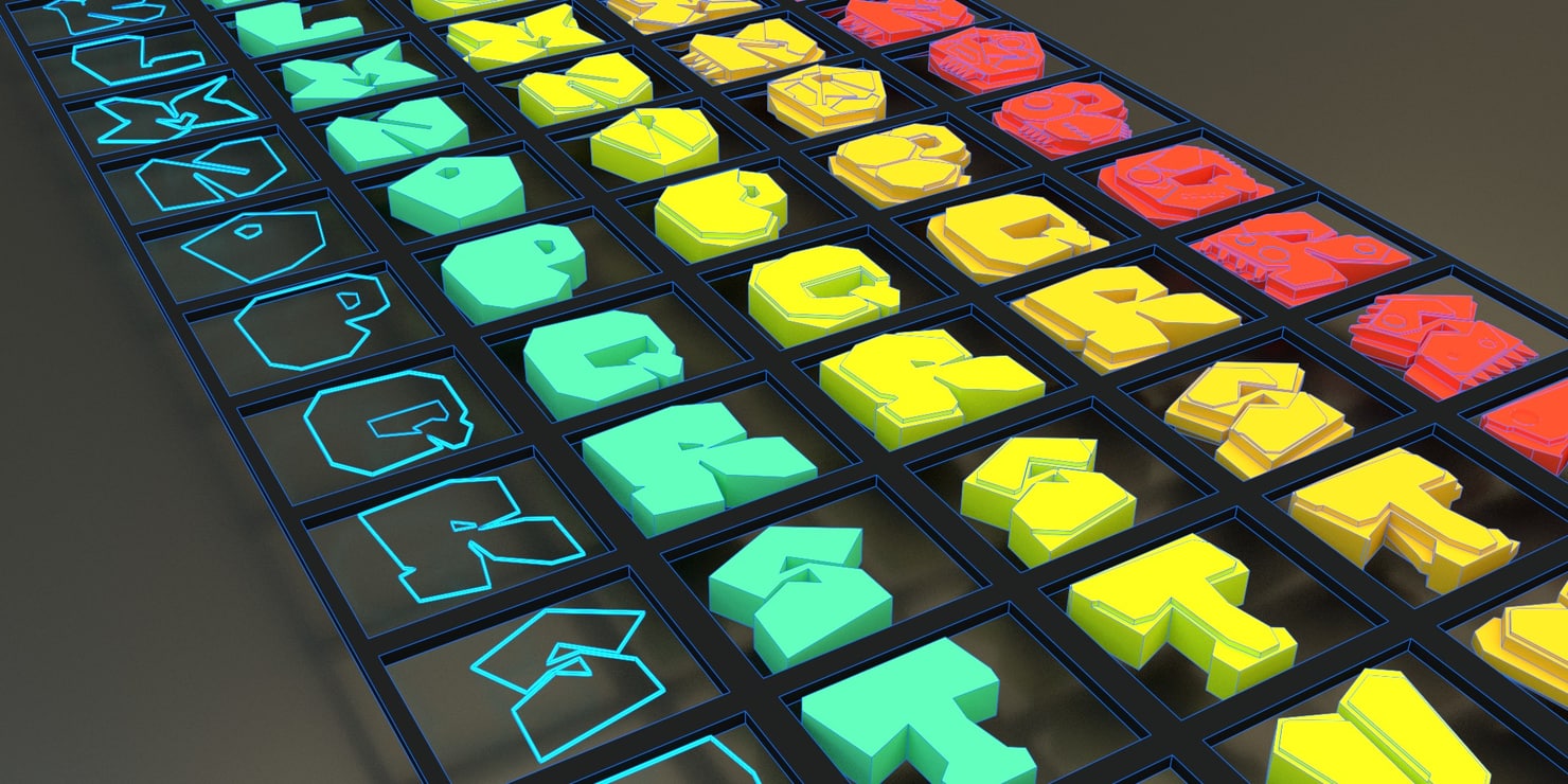 3D alphabet letter - TurboSquid 1186301