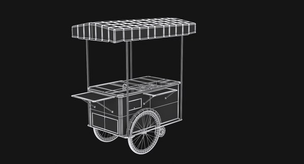3D street food cart model - TurboSquid 1186411
