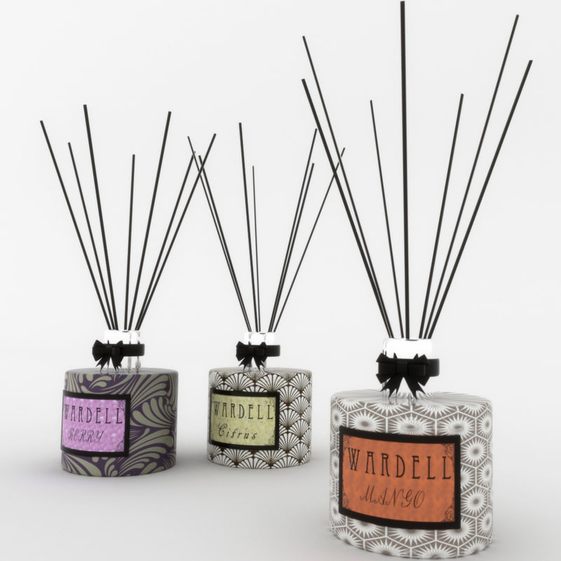 Fragrance diffusers x 3 3D model - TurboSquid 1186424