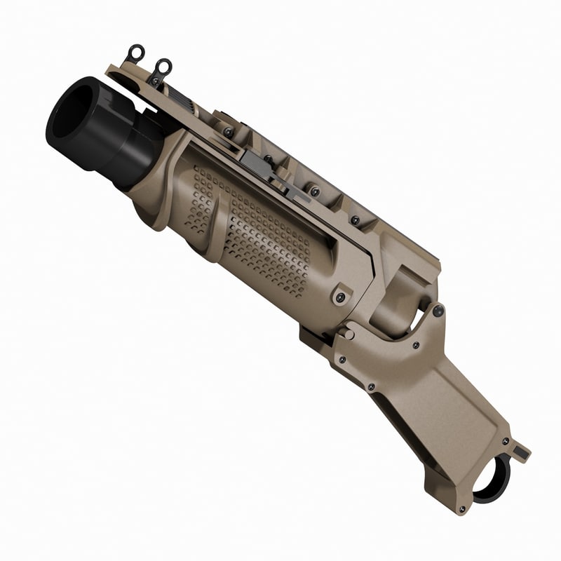Eglm ares scar grenade launcher 3D model - TurboSquid 1186568