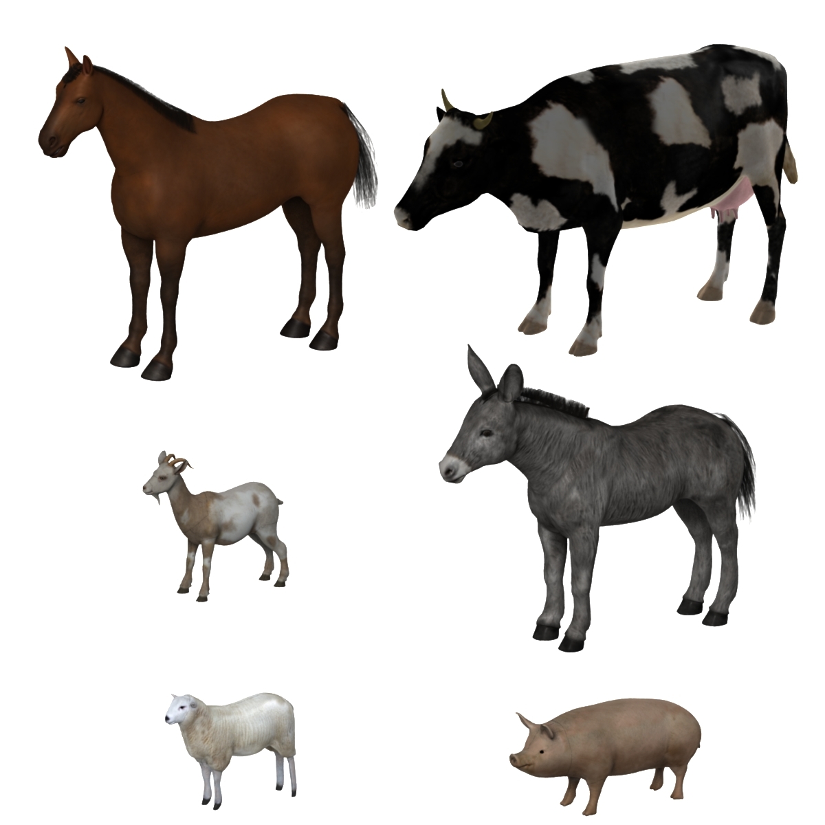 3D farm animals model - TurboSquid 1186673