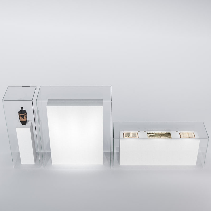 3D display cases glass museum - TurboSquid 1186776