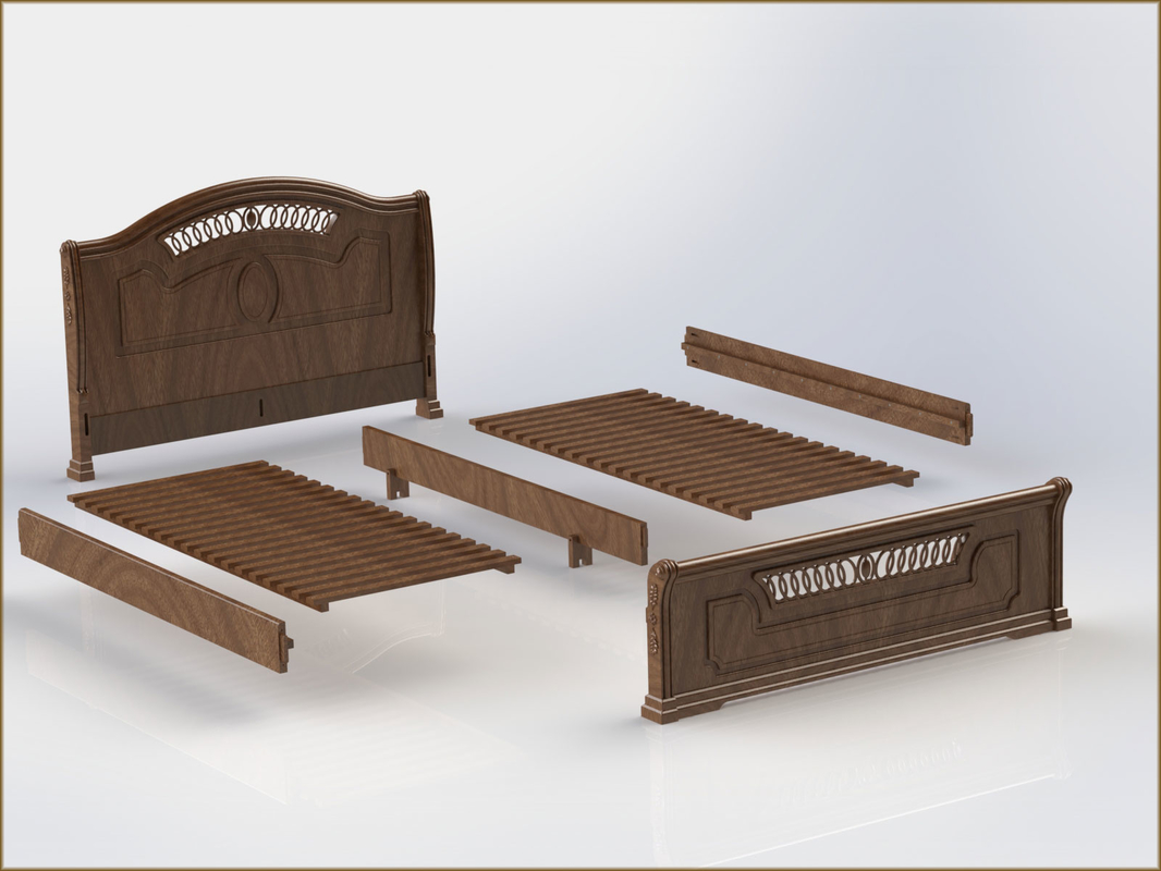 Cad bed model - TurboSquid 1186828