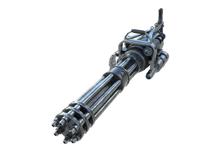 3D six-barrel machine gun m134 - TurboSquid 1186858