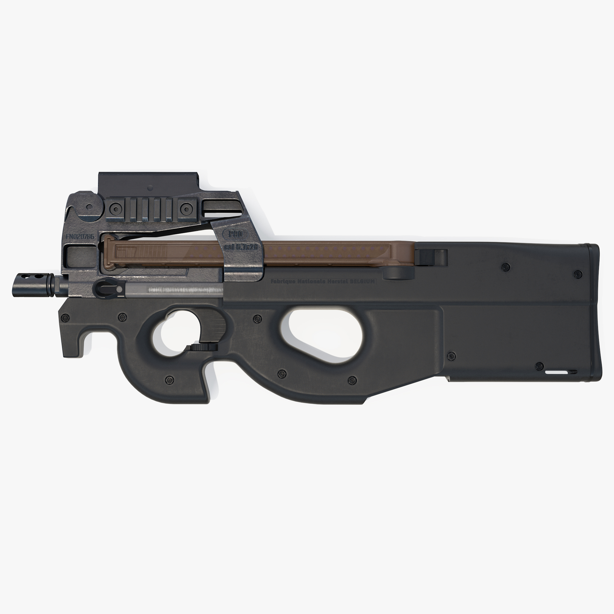 Arma de defesa pessoal FN P90 Modelo 3D - TurboSquid 1187183