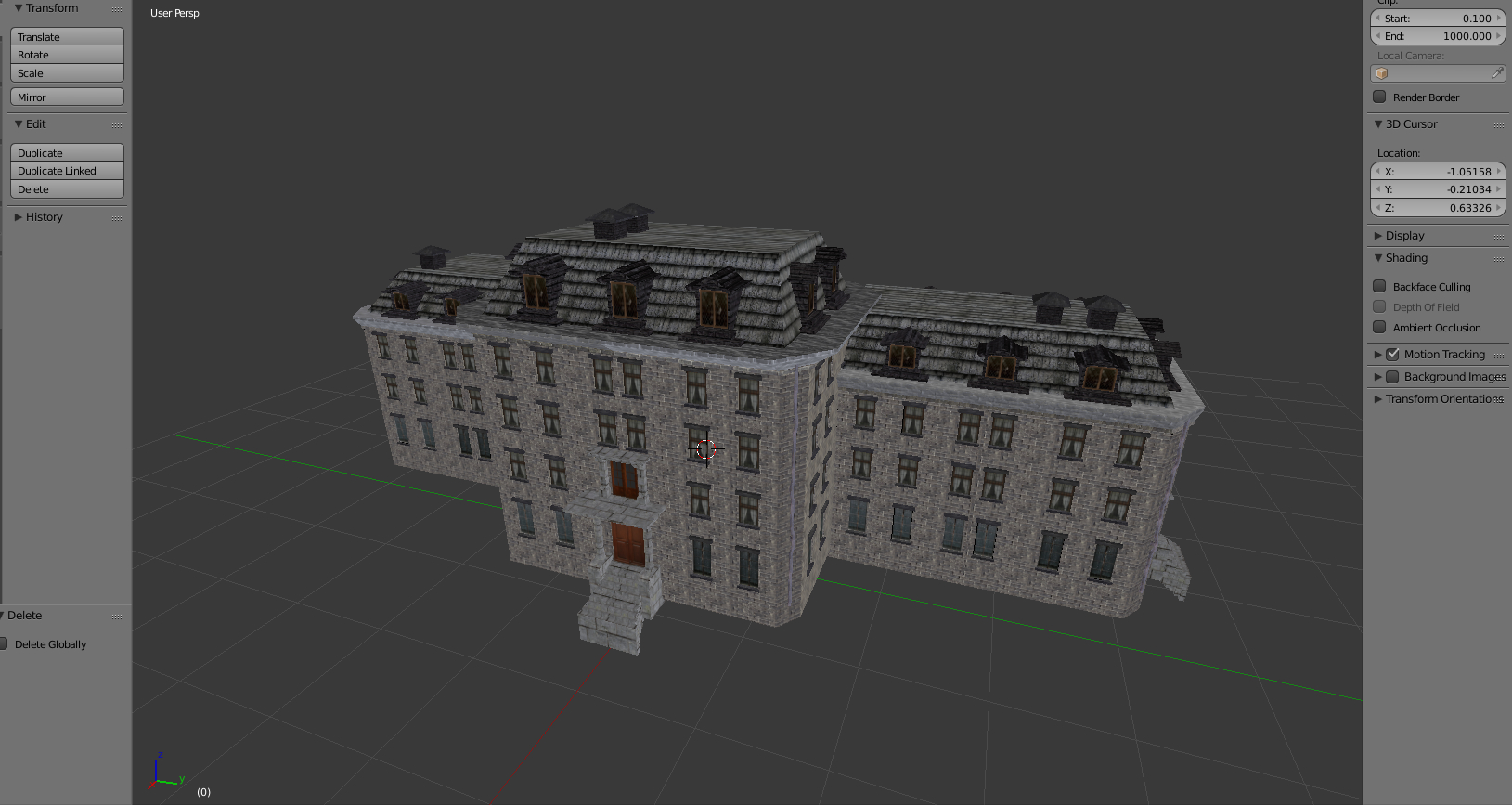 3D old asylum building exterior model - TurboSquid 1187404