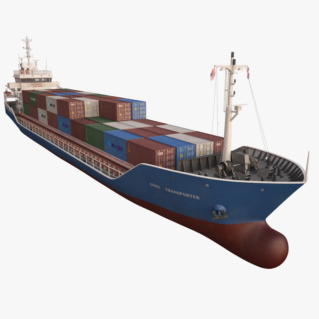 3D container ship - TurboSquid 1187489