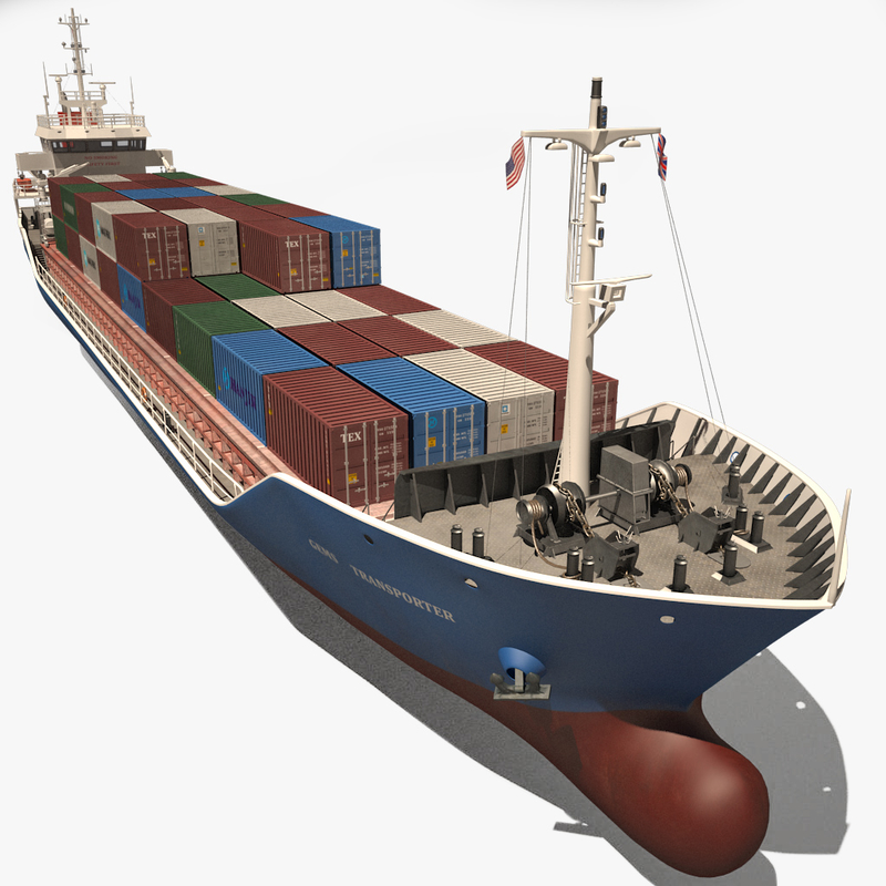 3D container ship - TurboSquid 1187489