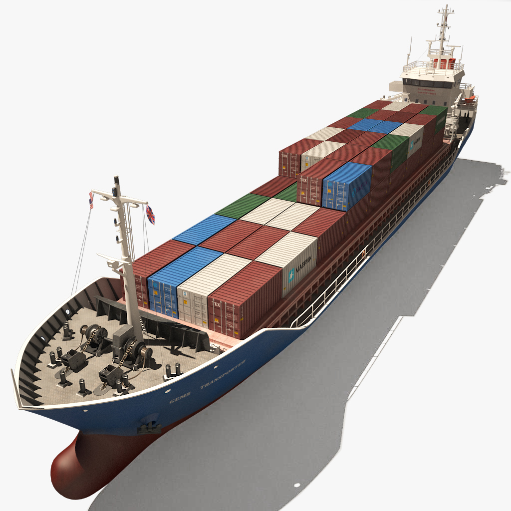 3D container ship - TurboSquid 1187489