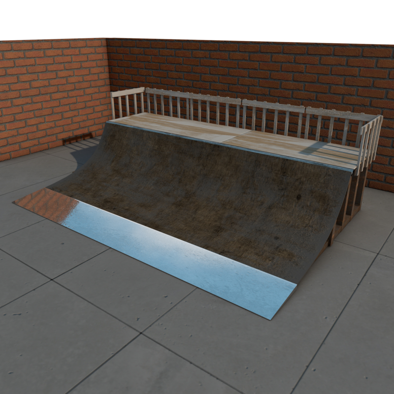 3D mini skate ramp model - TurboSquid 1187602