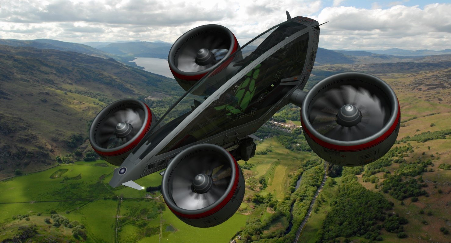 Futuristic quadcopter 3D - TurboSquid 1187759