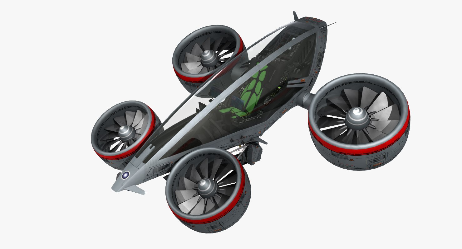 Futuristic quadcopter 3D - TurboSquid 1187759