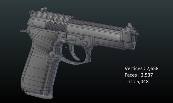 Free Blender Pistol Models | TurboSquid