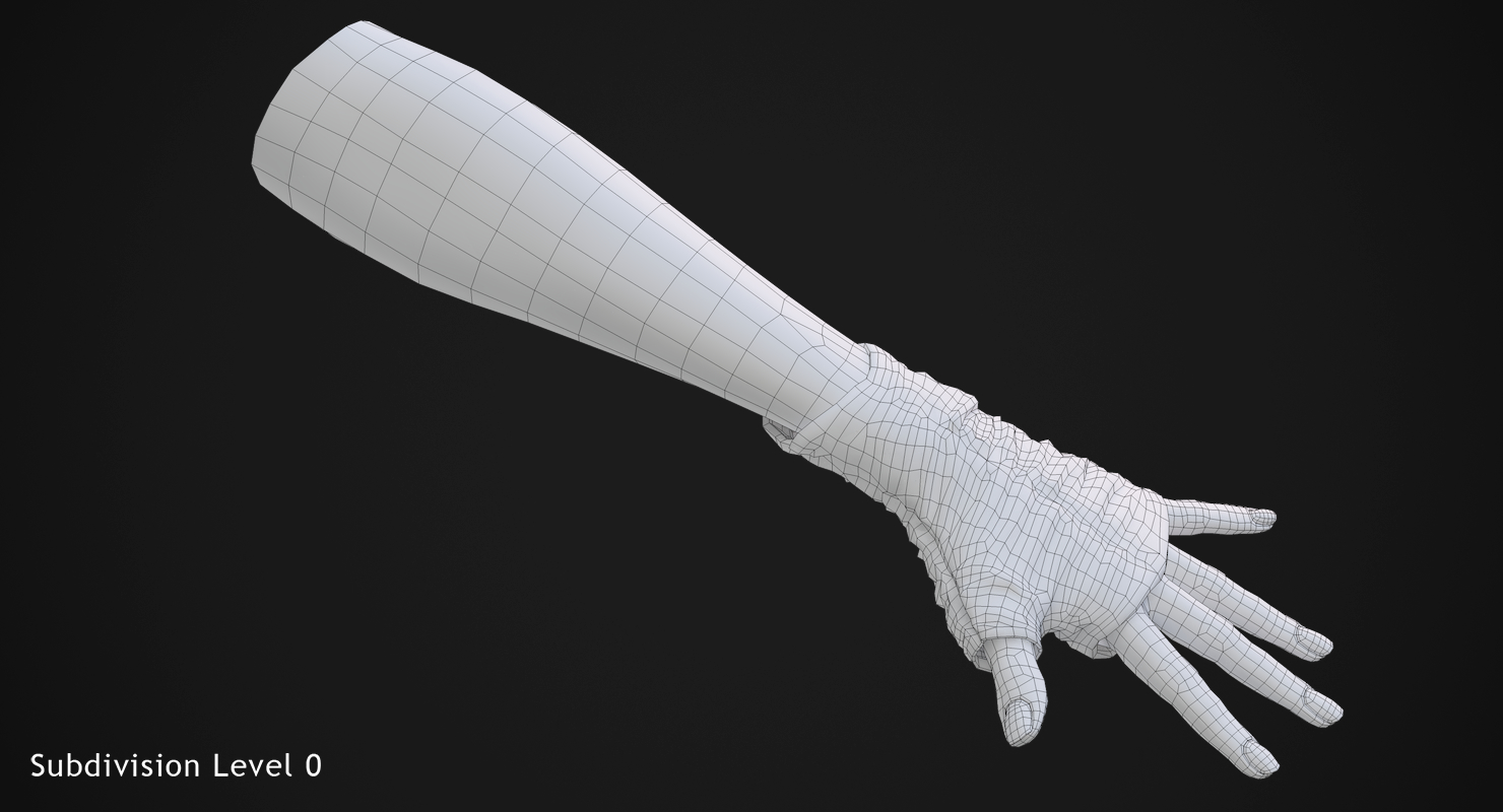 Female hand glove 3D model - TurboSquid 1187863