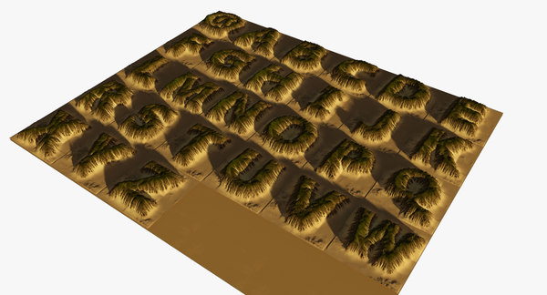 Alphabet terrain 3D model - TurboSquid 1187933