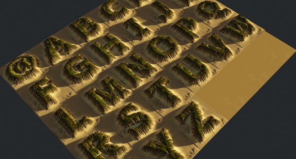 Alphabet terrain 3D model - TurboSquid 1187933