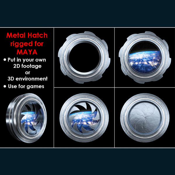modelo 3d Metal Hatch Rigged y animado - TurboSquid 1188035