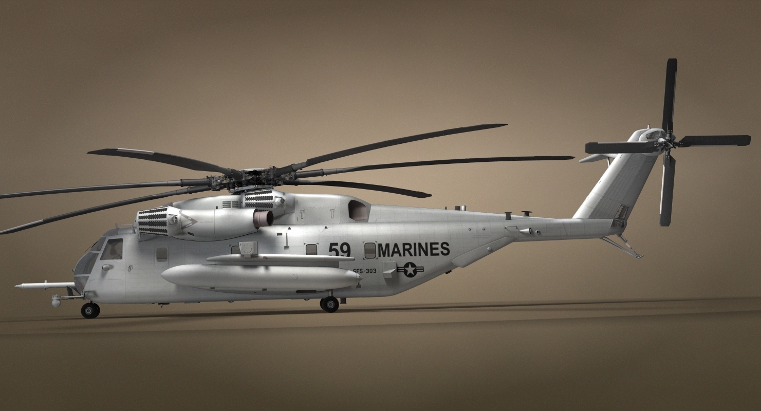 Ch-53 military helicopter modeled 3D model - TurboSquid 1188038