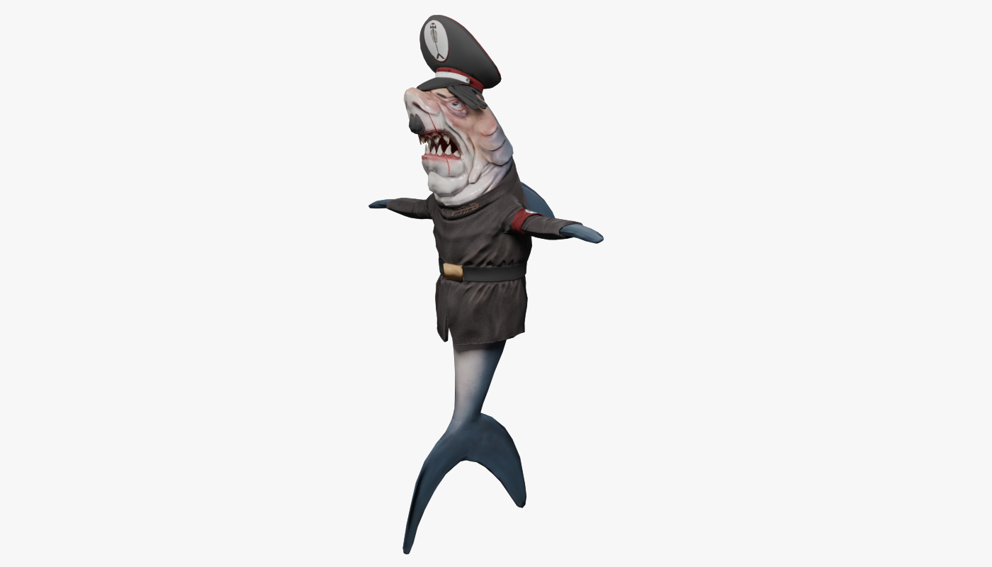 3D shark hitler model - TurboSquid 1188193