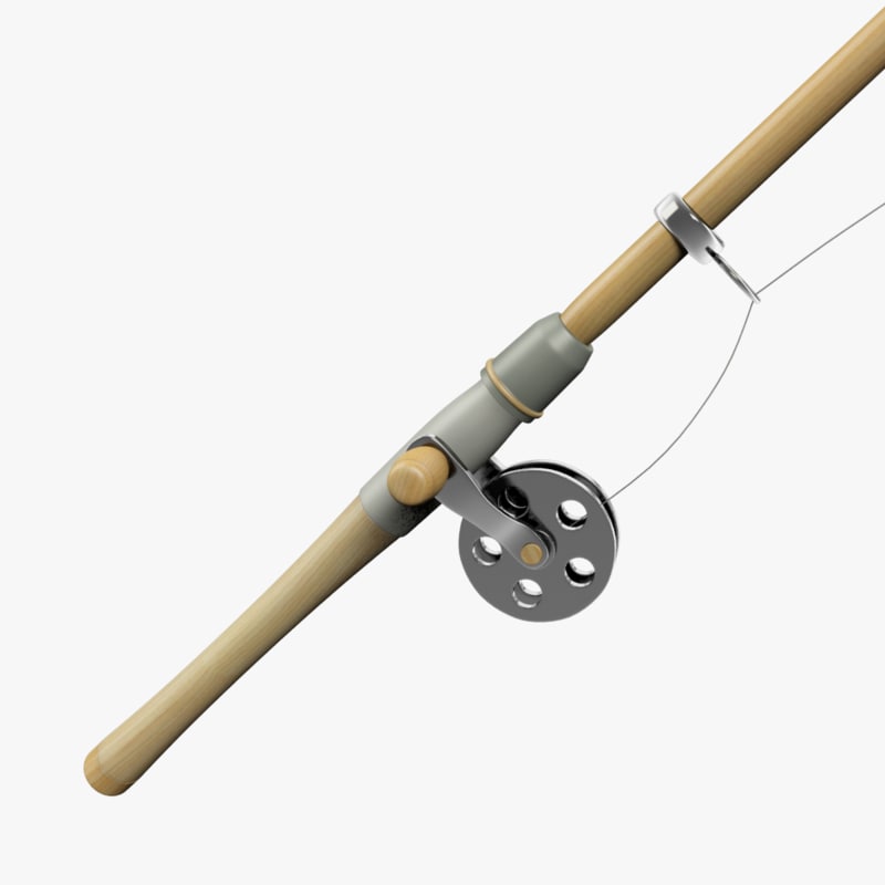 3D fishing pole model - TurboSquid 1188201