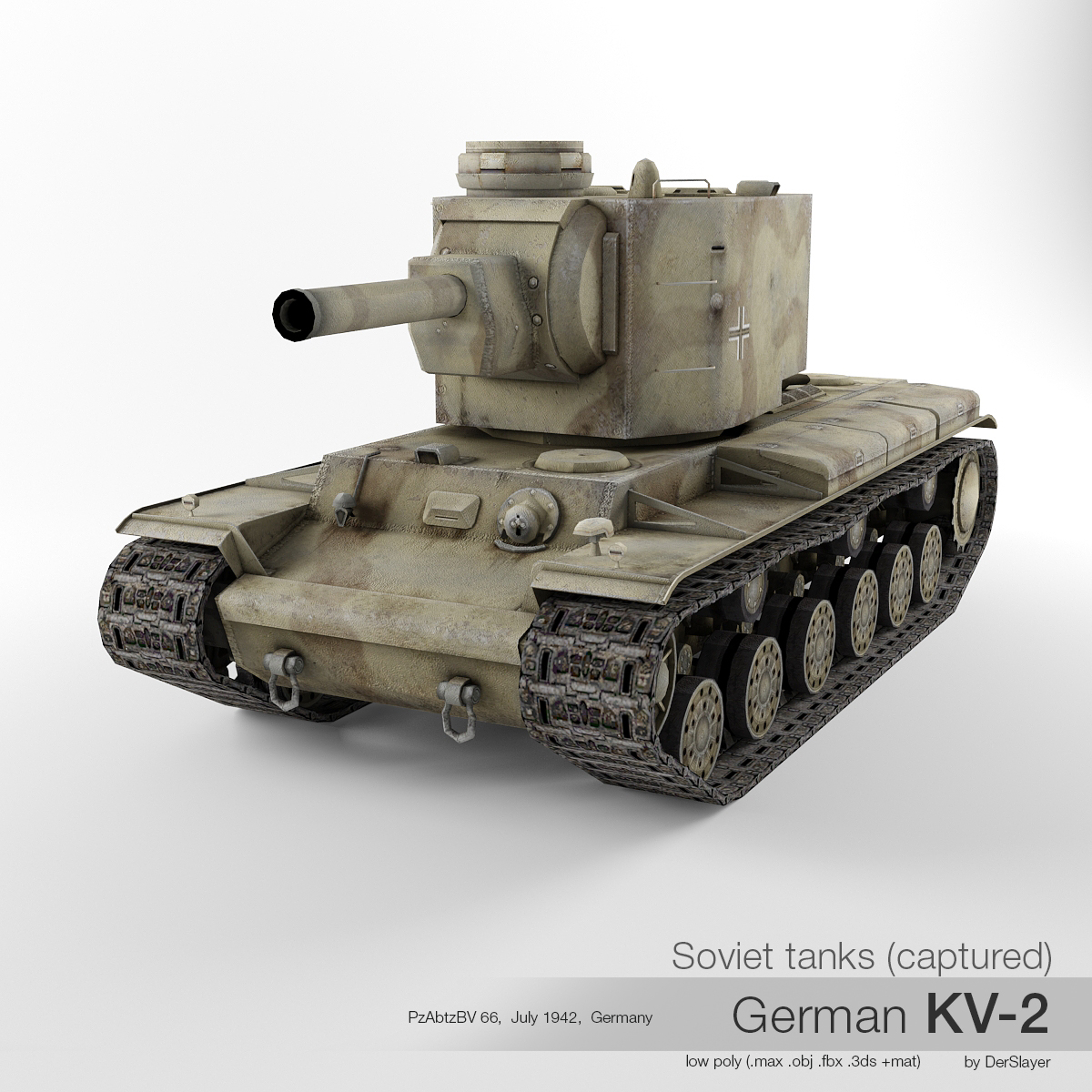 Kv-2 soviet tanks 3D model - TurboSquid 1188433