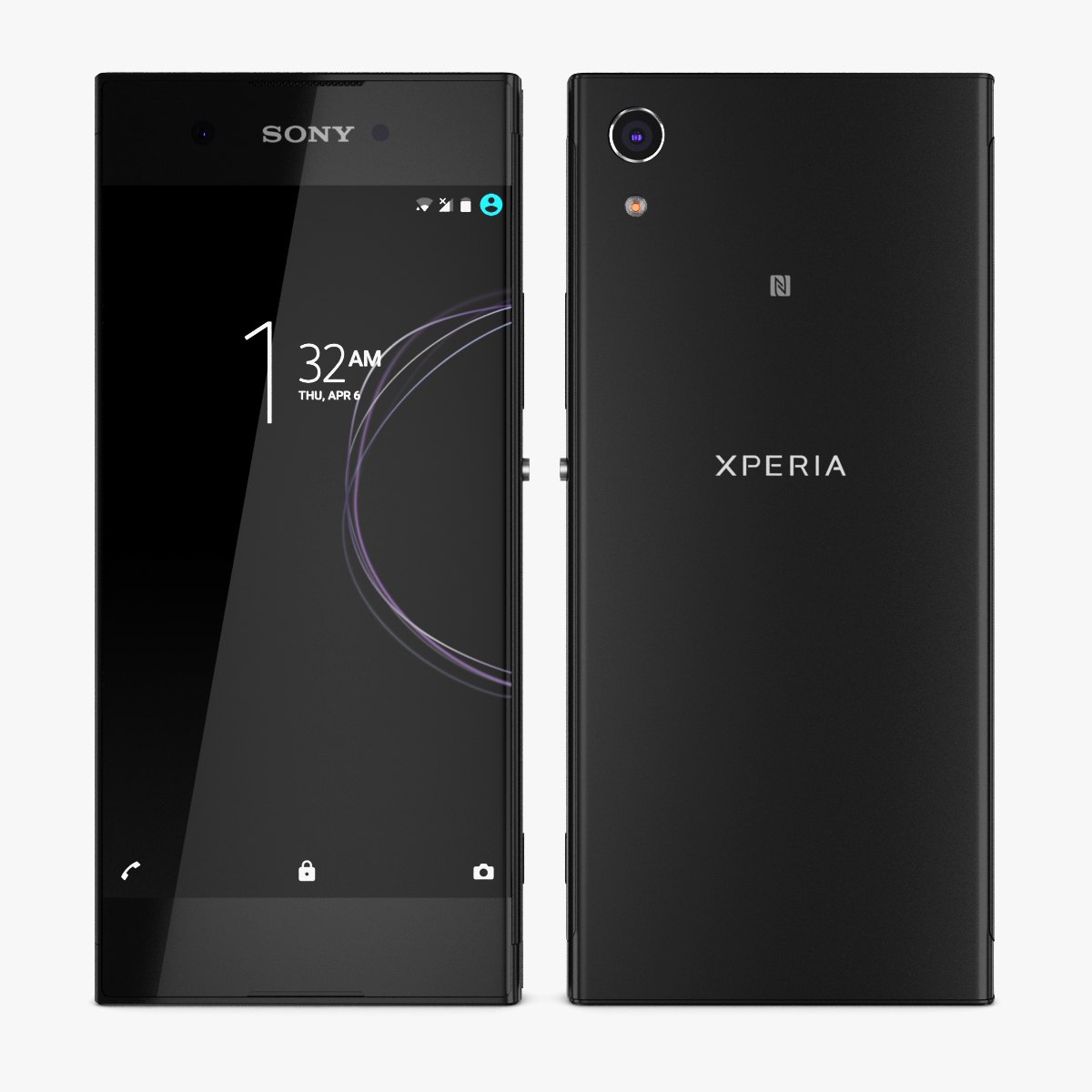 modelo 3d Sony Xperia XA1 + XA1 Ultra Black - TurboSquid 1188465