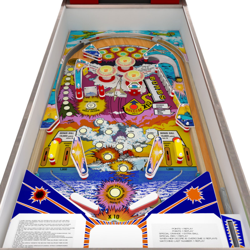 3D combat pinball model - TurboSquid 1188476