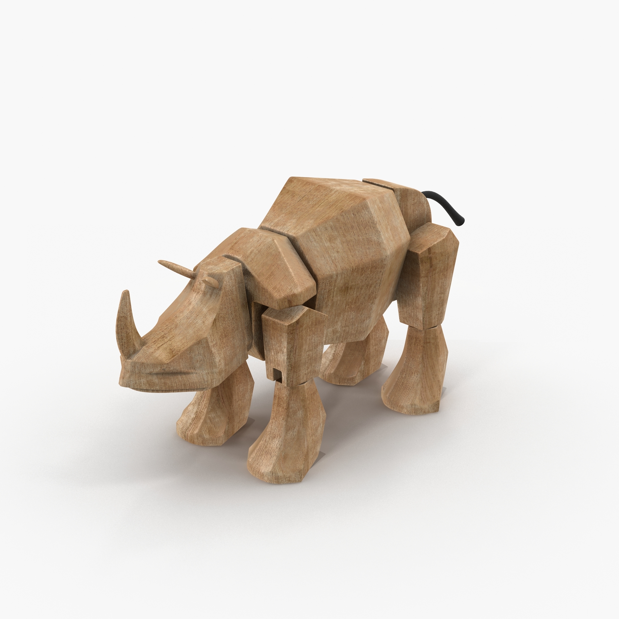 Wooden toy rhinoceros 3D model - TurboSquid 1188809