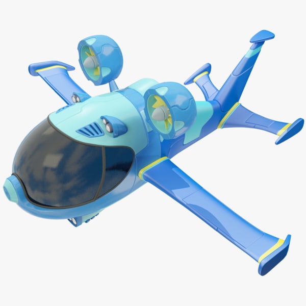 Stylized science fiction aircraft 3D model - TurboSquid 1188822