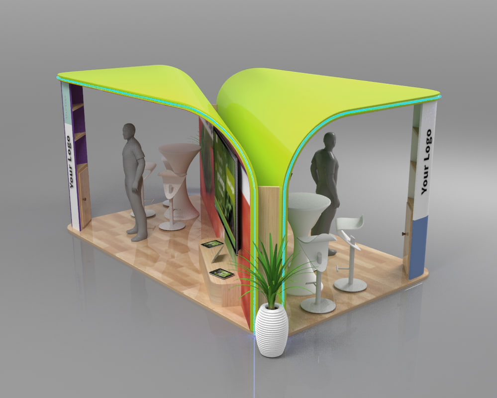 展台“T Leaves”3D模型 - TurboSquid 1189102