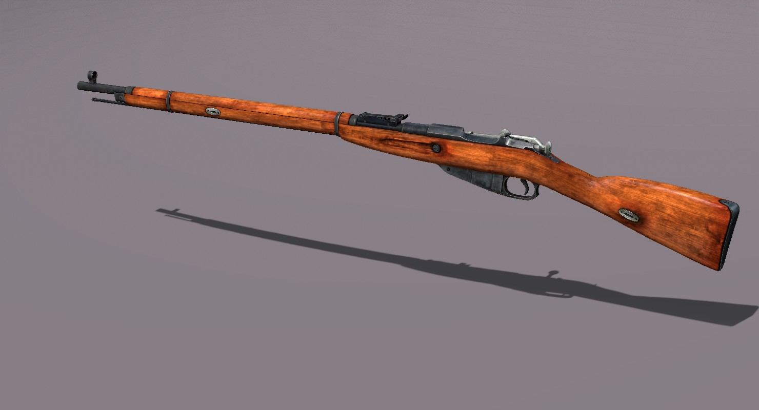 Military rifles mosin model - TurboSquid 1189281