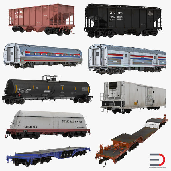 3d model railroad tanker wagon