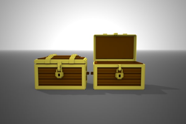 Voxel chest low-poly 3D model - TurboSquid 1189547