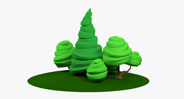 Stylized trees 3D model - TurboSquid 1189578