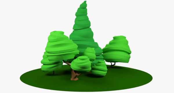 Stylized trees 3D model - TurboSquid 1189578