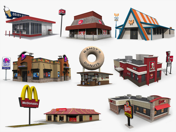Fast Food Restaurant 3D Models for Download | TurboSquid