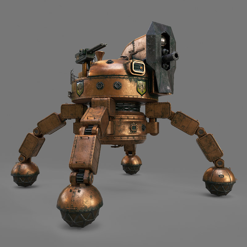 Steampunk mech model - TurboSquid 1189735