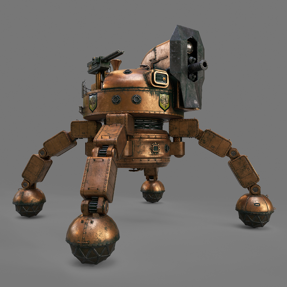 Steampunk mech model - TurboSquid 1189735