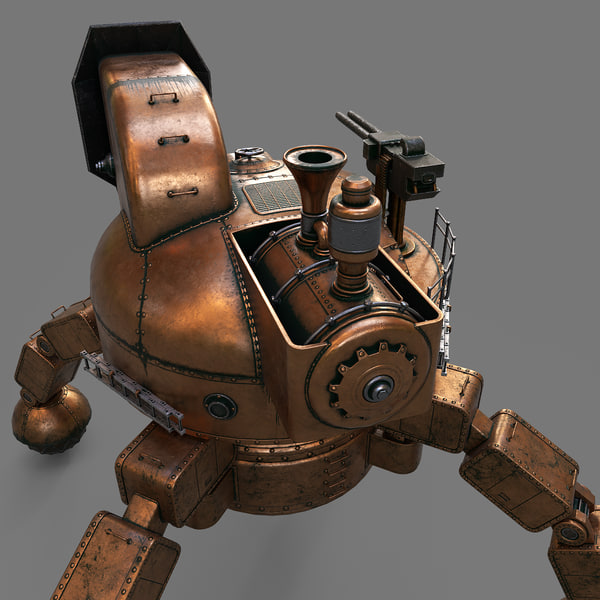 Steampunk mech model - TurboSquid 1189735