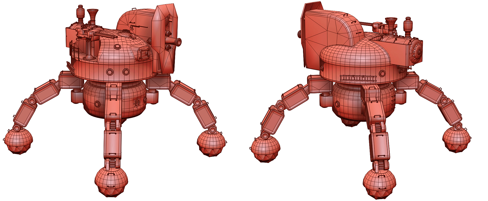 Steampunk mech model - TurboSquid 1189735